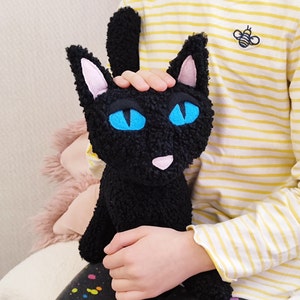Black Cat Plush Doll, Plush Toy Cat, Wuss Puss Plush, Coraline's Cat ...