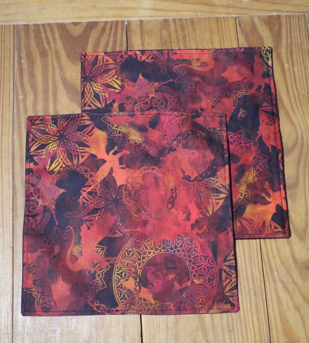 Red Fury Dragon EDC Hank With Microfiber, Flannel or Cotton Backing - Etsy