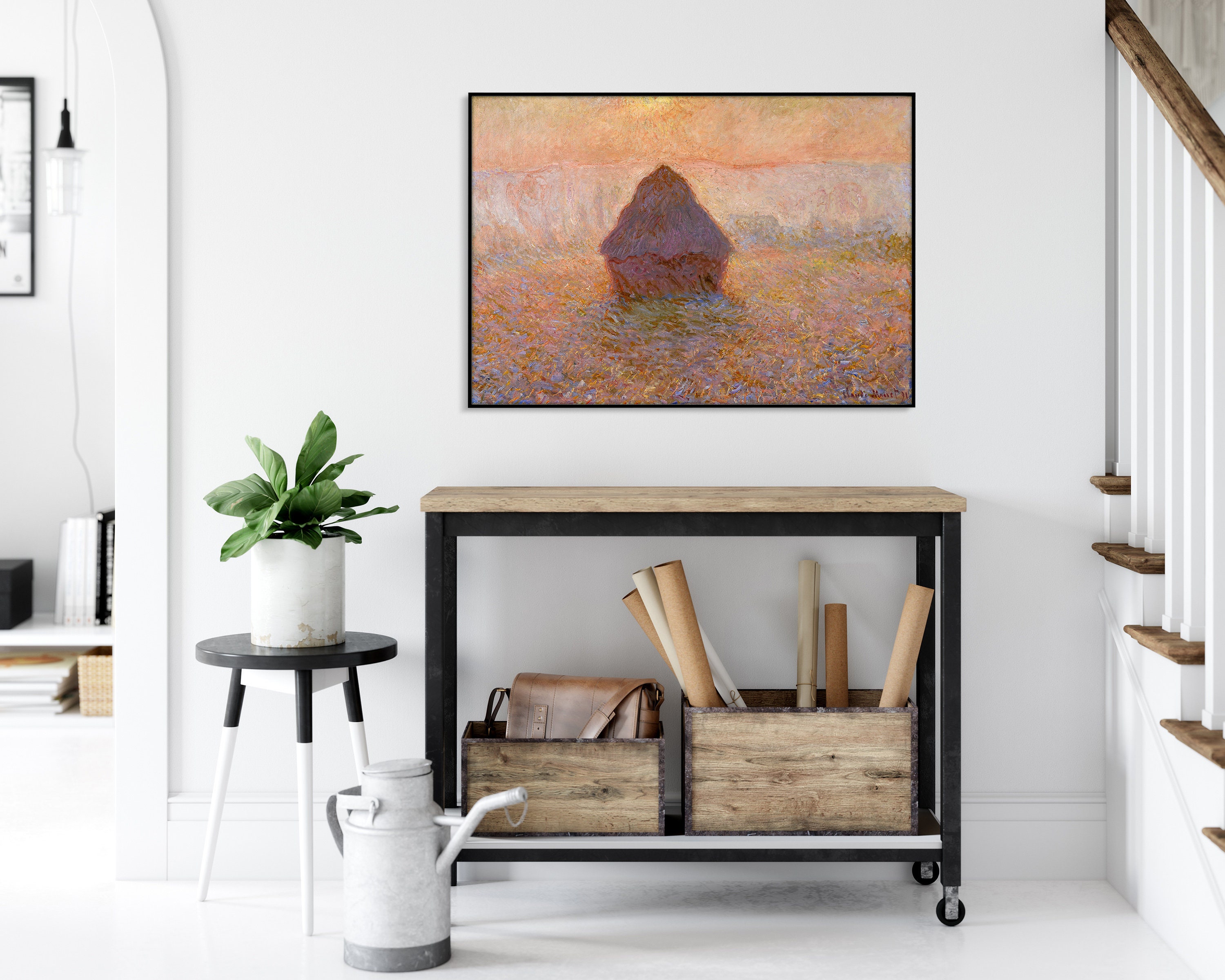 Wheatstack Sun In The Mist