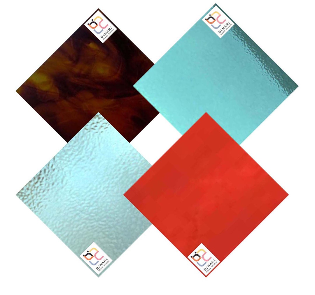 4 Pack Variety Stained Glass Sheet and Mosaic Glass - Etsy