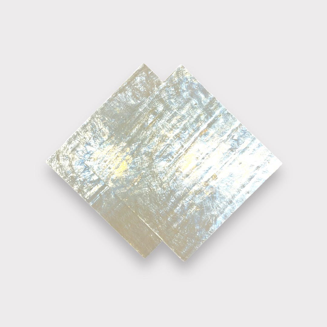 2 Pack Crystal White Prisma COE 96 Fusible Glass Sheets / Mosaic ...