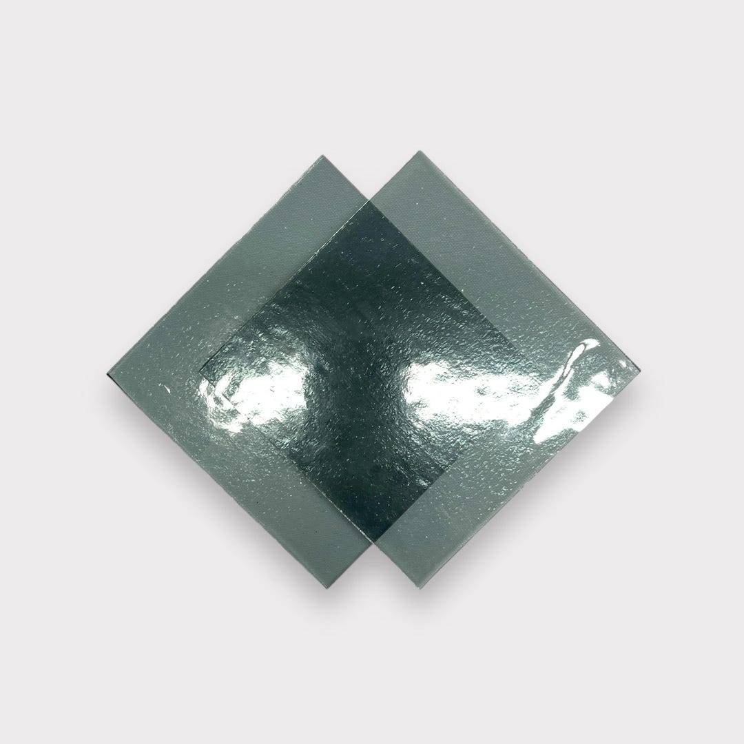 2 Pack Grey Transparent COE 96 Fusible Glass Sheets / Mosaic Squares - Etsy