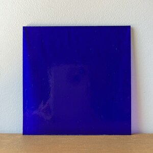 2 Pack Midnight Blue Transparent COE 96 Fusible Glass Sheets / Mosaic ...