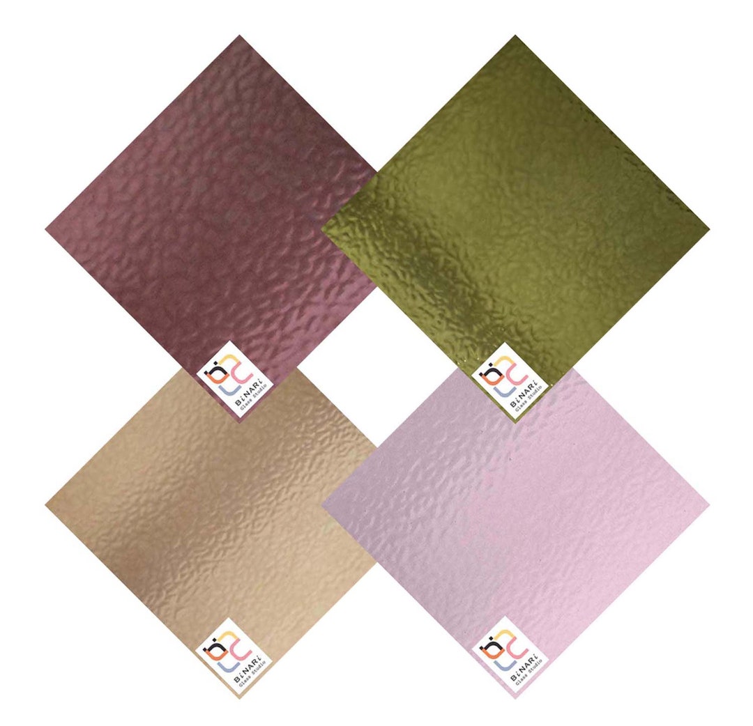 4 Pack Plum Green Variety Stained Glass Sheet and Mosaic Glass - Etsy