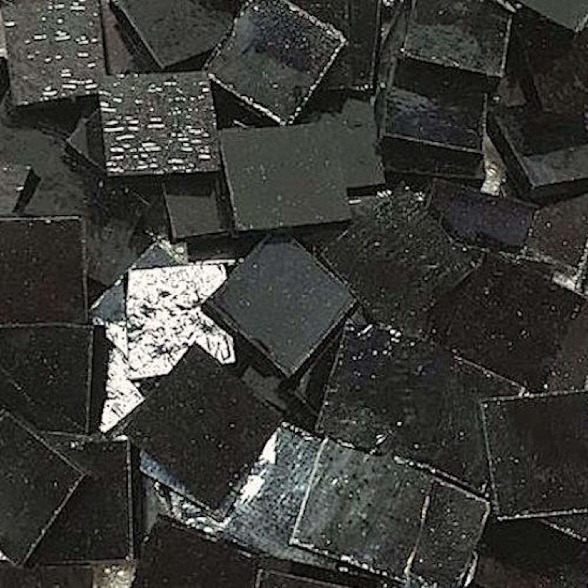1/2" Black Stained Glass Mosaic Tiles - Etsy