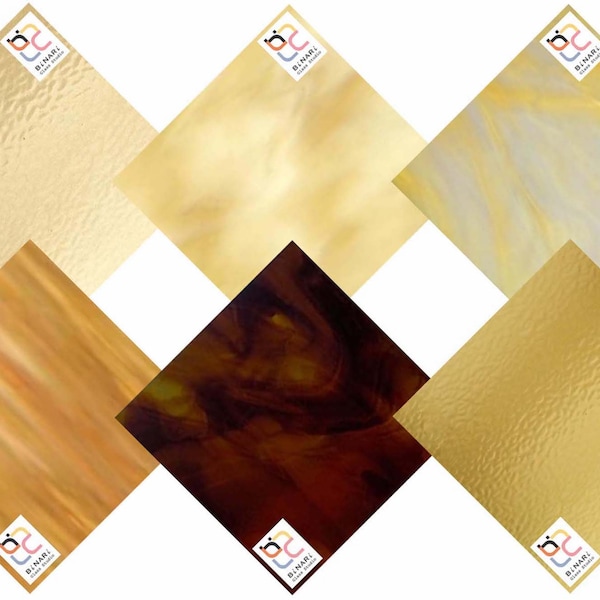 Amber Stained Glass Sheets - Etsy