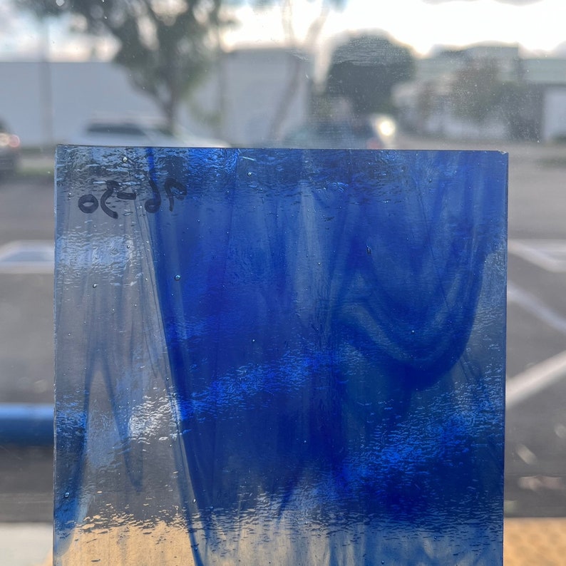 4 Pack Crystal Dark Blue Transparentcoe 96 Fusible Glass Sheets ...