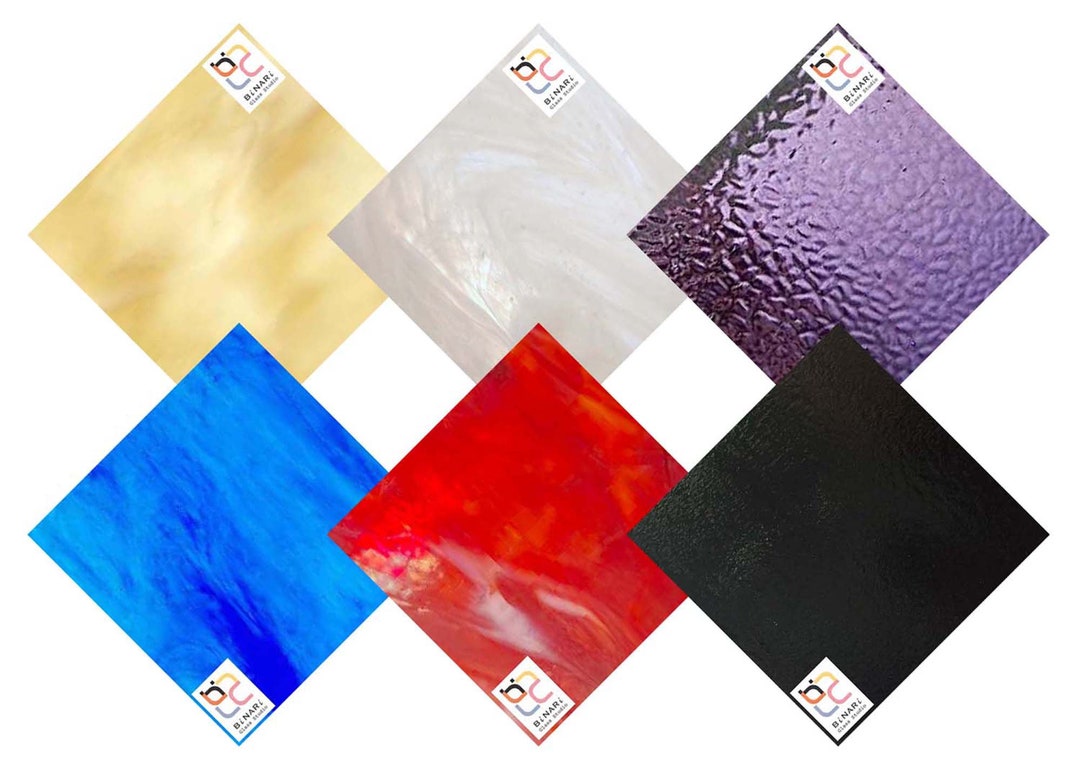 Wissmach 6 Sheet Mixed Color Variety Stained Glass Pack and - Etsy