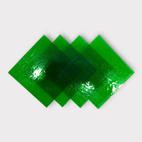 Stained Glass Sheets 4-Pack White Fusible Glass Squares - 4 Inch 90 COE ...