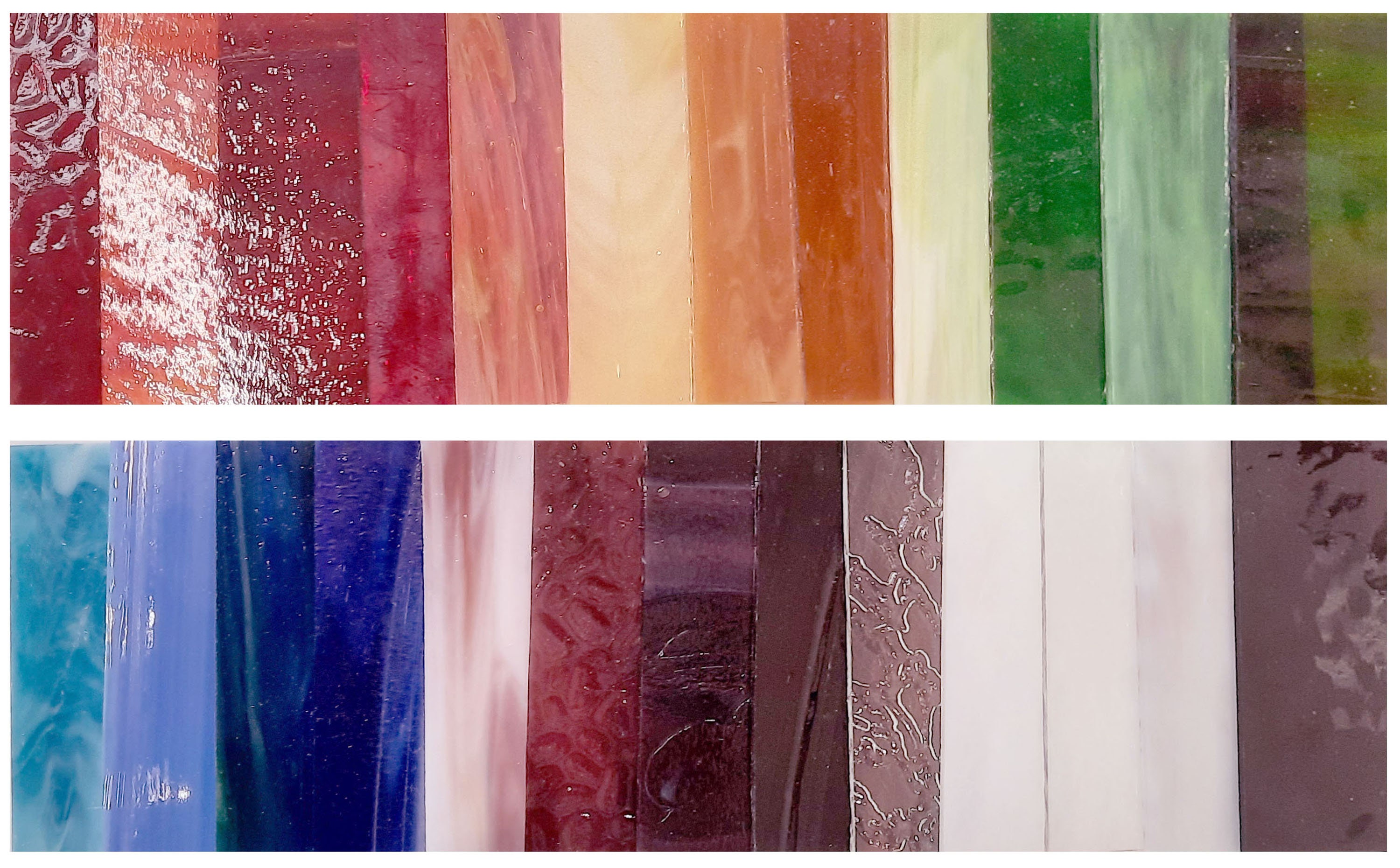 2x4 Inch Stained Glass Variety Pack (25 Pieces) | Assorted Colors for ...