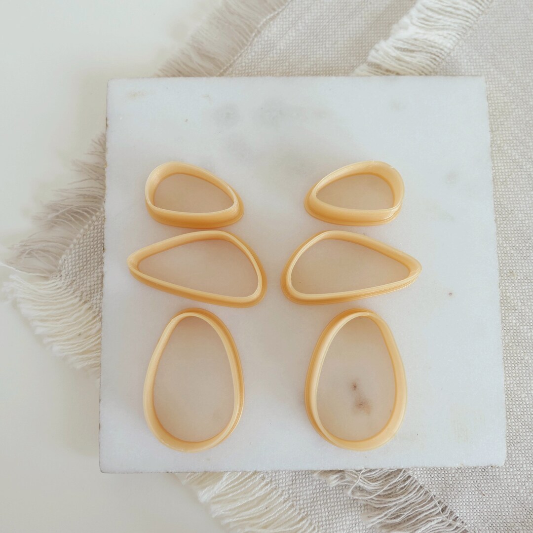 Earrings Cutter Set in Organic Shape, Handmade Jewelry Tools, Polymer ...