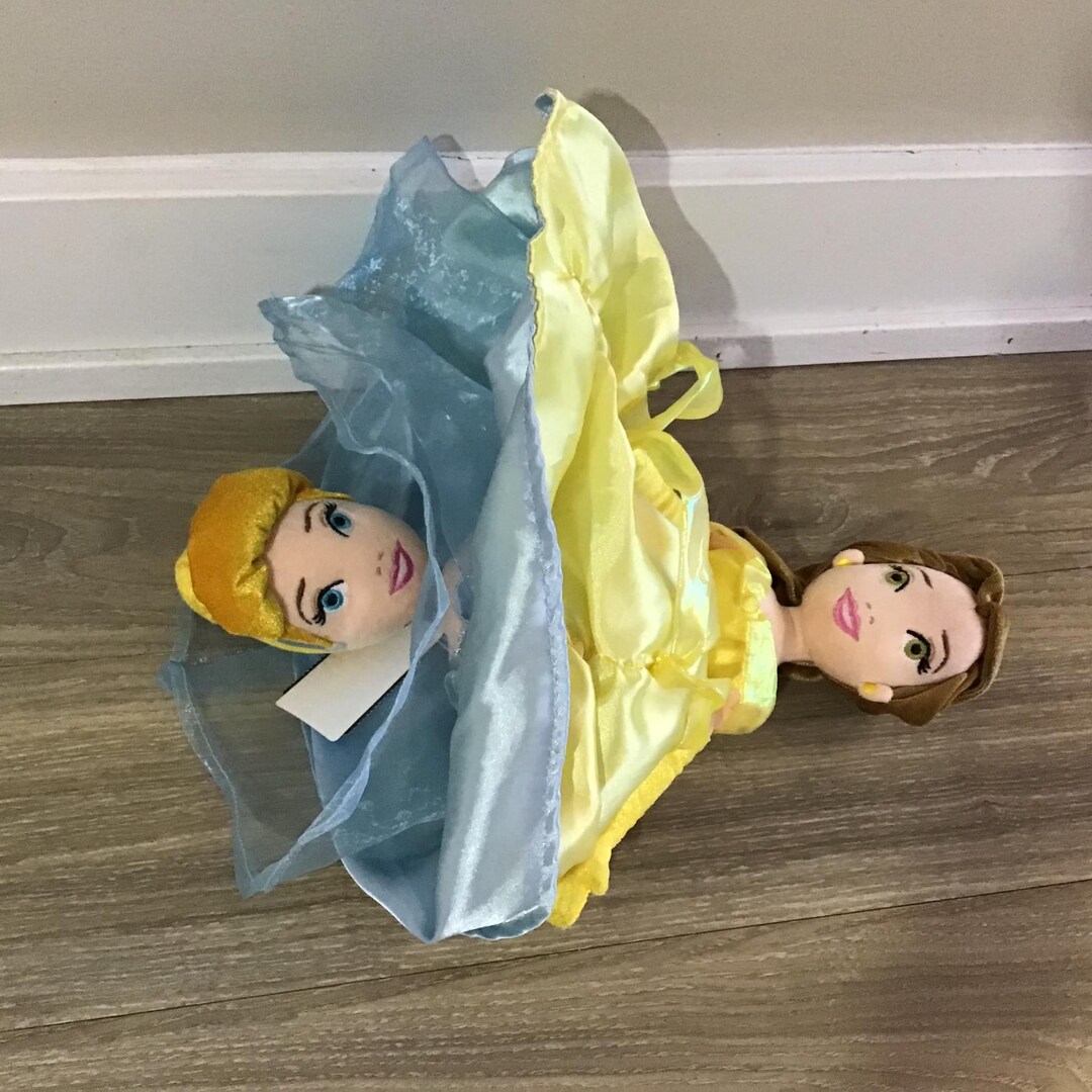 Disney Parks Princess BELLE & CINDERELLA Reversible Topsy Turvy Flip ...