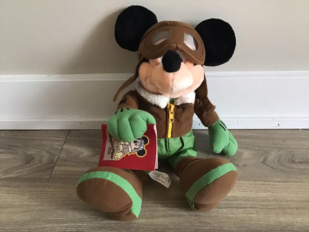 Mickey Mouse 1928 Champion Flyer Mickey Mouse Stuffed Animal Plush Toy ...