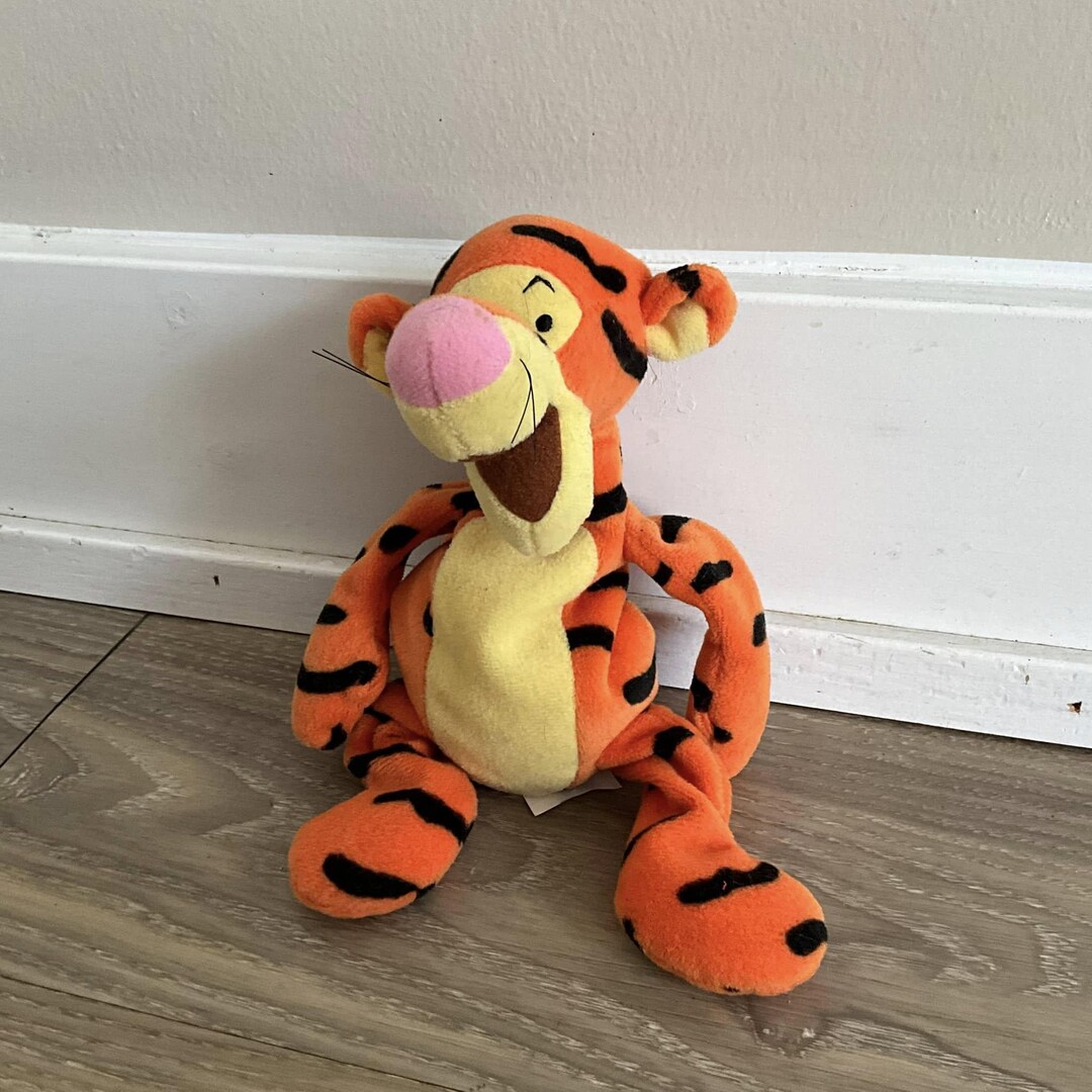 Walt Disney Tiger Plush Toy Stuffed Animal 9' Tall Bean Bag Beanie - Etsy