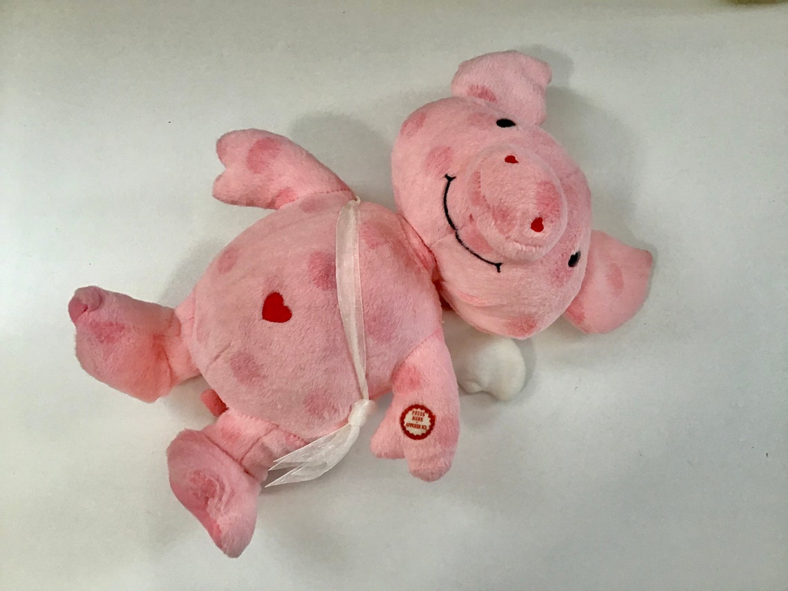 Hallmark stuffed animals Pig Singing / Dancing Plush Toy Pink | Etsy