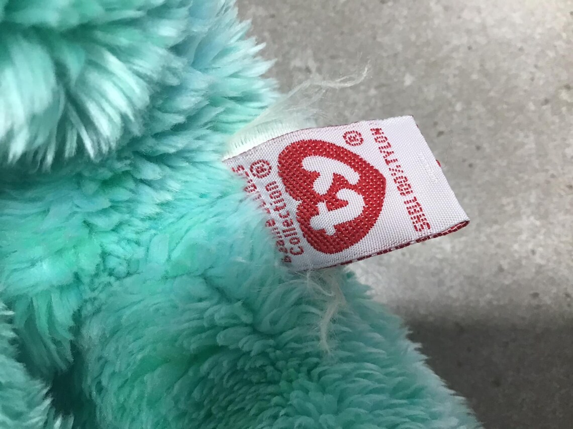 Vintage TY Aqua Blue Dog Plush - Etsy
