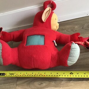 Vintage 90s Teletubbies Red Po Plush Backpack Teletubby Rubber Face ...