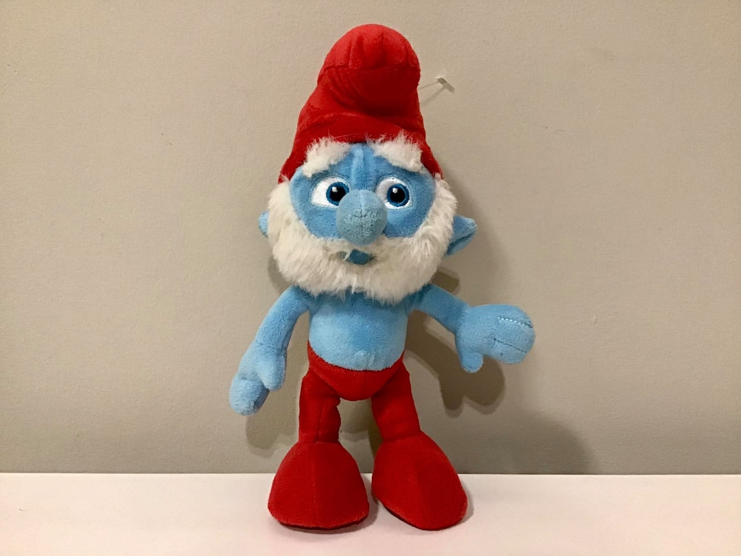 SMURF Stuffed Animal Plush Blue With Red 10'' Tall - Collection Stuffed ...