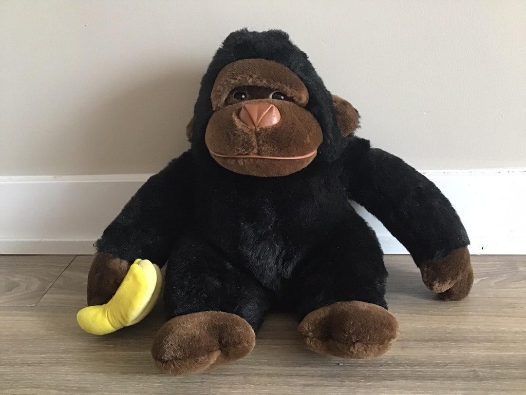 Monkey/gorilla Holding Banana Stuffed Animal Plush Toy 14" - Etsy