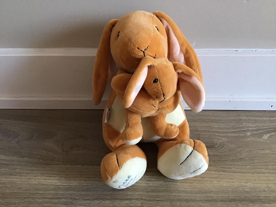 Rabbit Mom With Baby Musical Plush Wind up Music Toy Guess How Much I ...