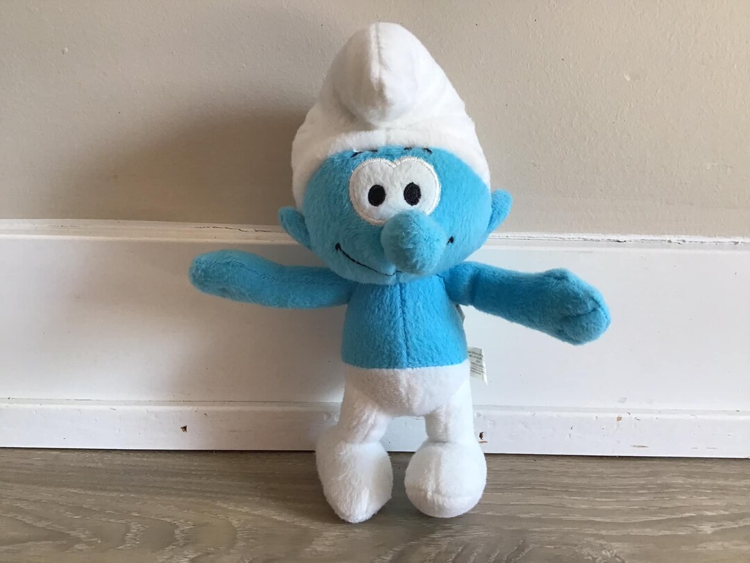 The Smurfs 2010 Blue Smurf Stuffed Doll Toy Plush 9.5 - Etsy