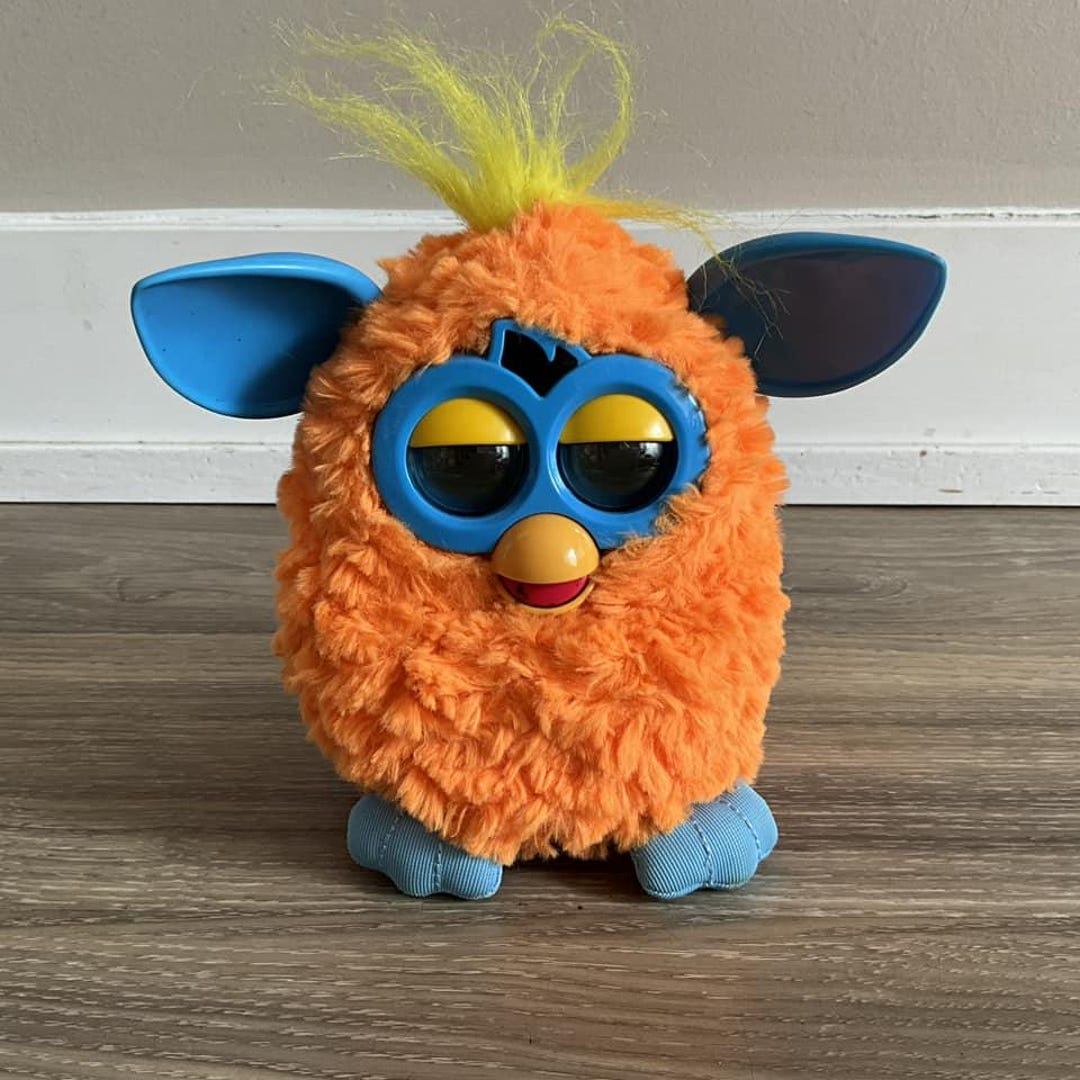 Furby Boom Interactive Toy: Orange Fluffy Furby With Blue Accents - Etsy