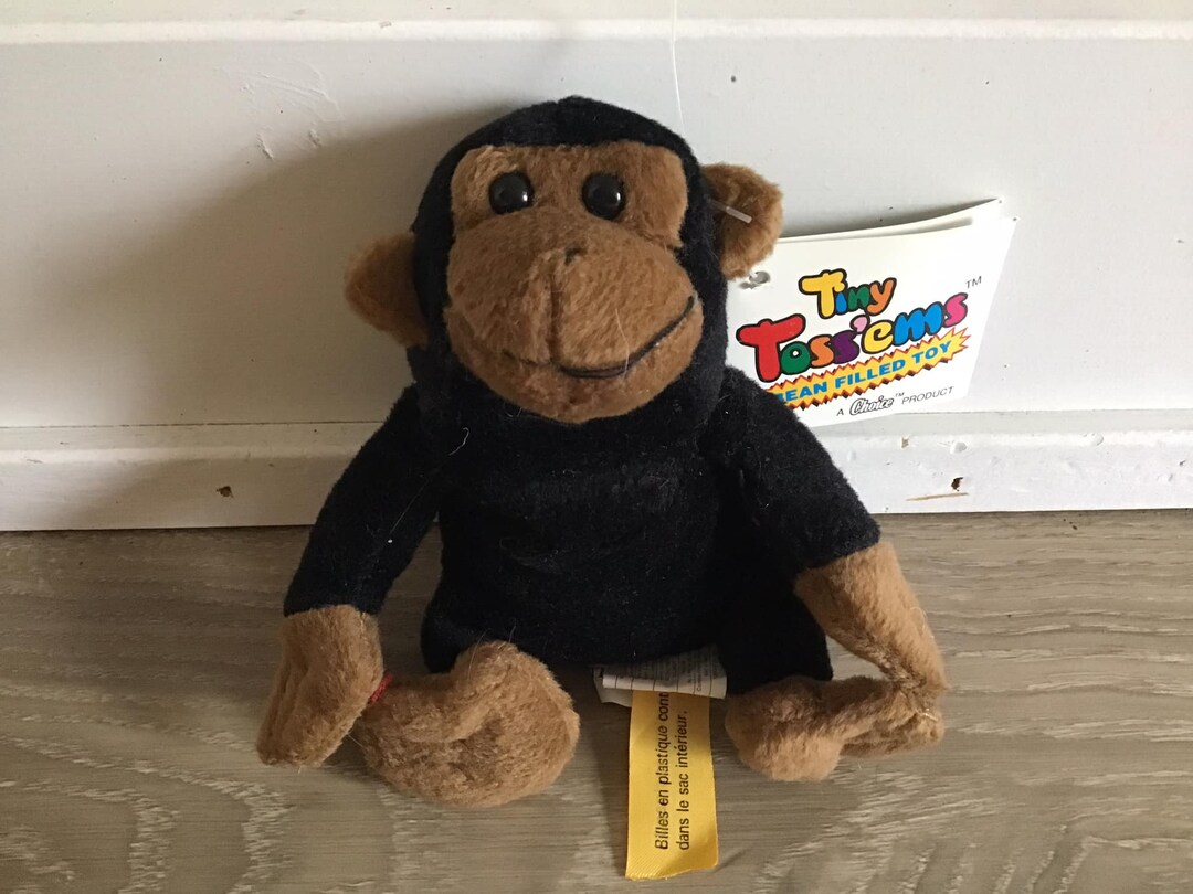 Ganz Tiny Toss'ems 1996 Bean Filled Gilly Gorilla Monkey Stuffed Animal ...