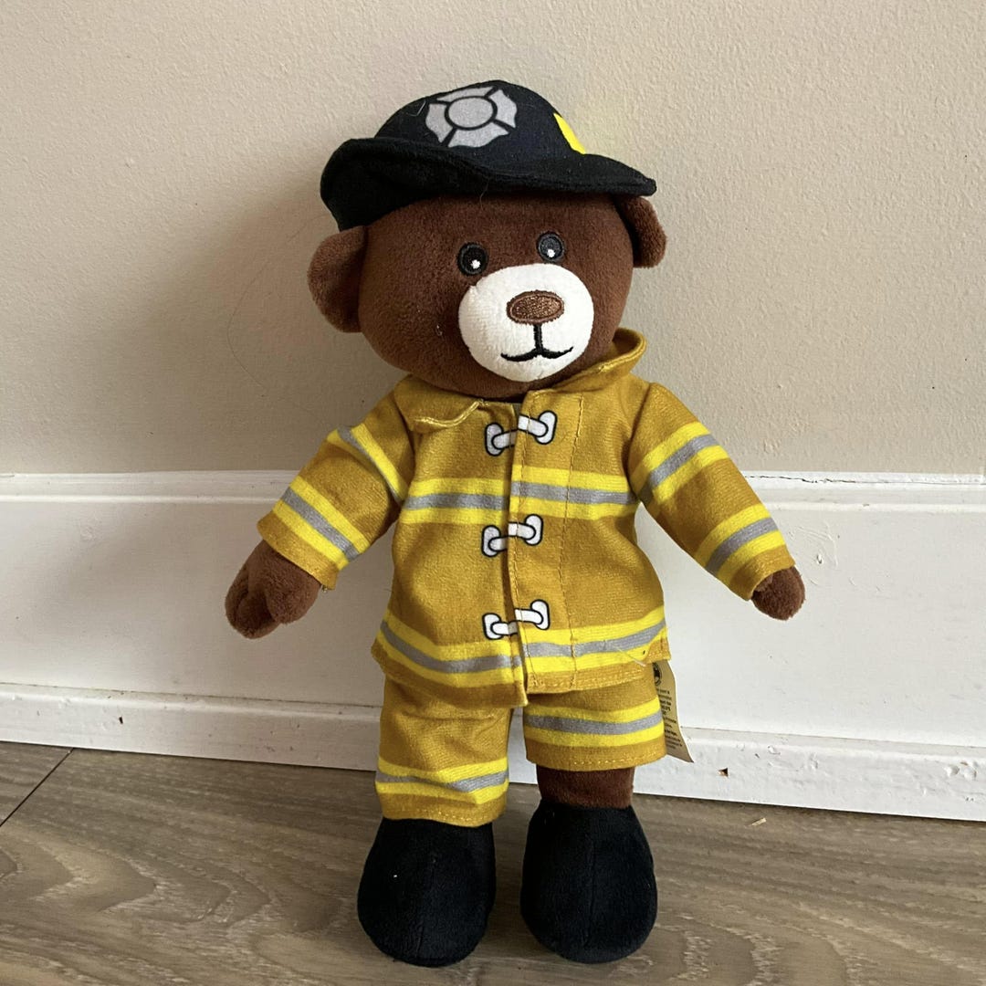 Cute Fire Fighter Teddy Bear Stuffed Animal Plush Toy 11" - Etsy