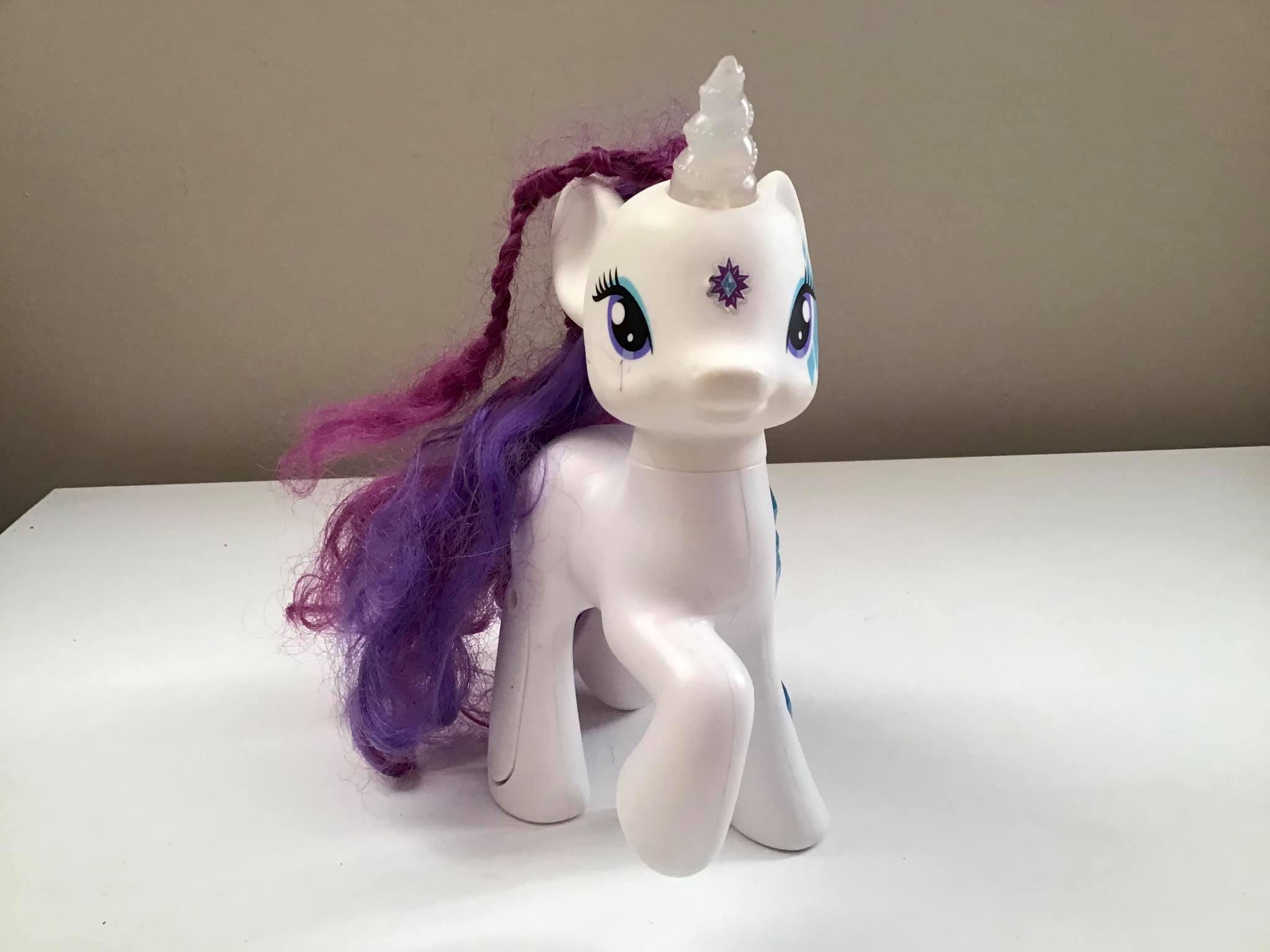 Hasbro My Little Pony RARITY Unicorn Magic Glamour Lights Glow | Etsy