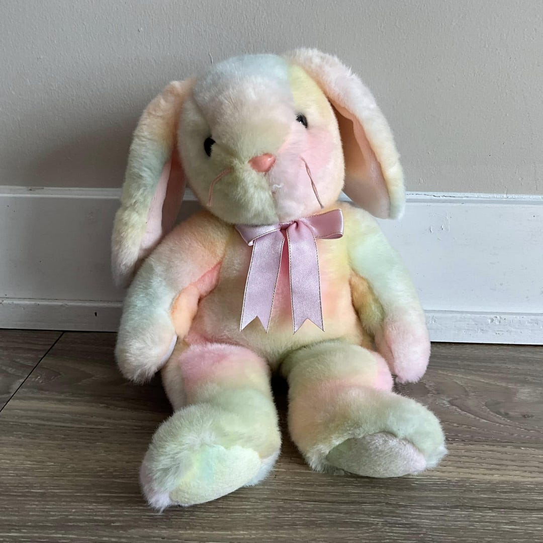 Vintage Ty Beanie Buddy 'hippie' the Tie-dye Bunny Rabbit (14 Inch ...