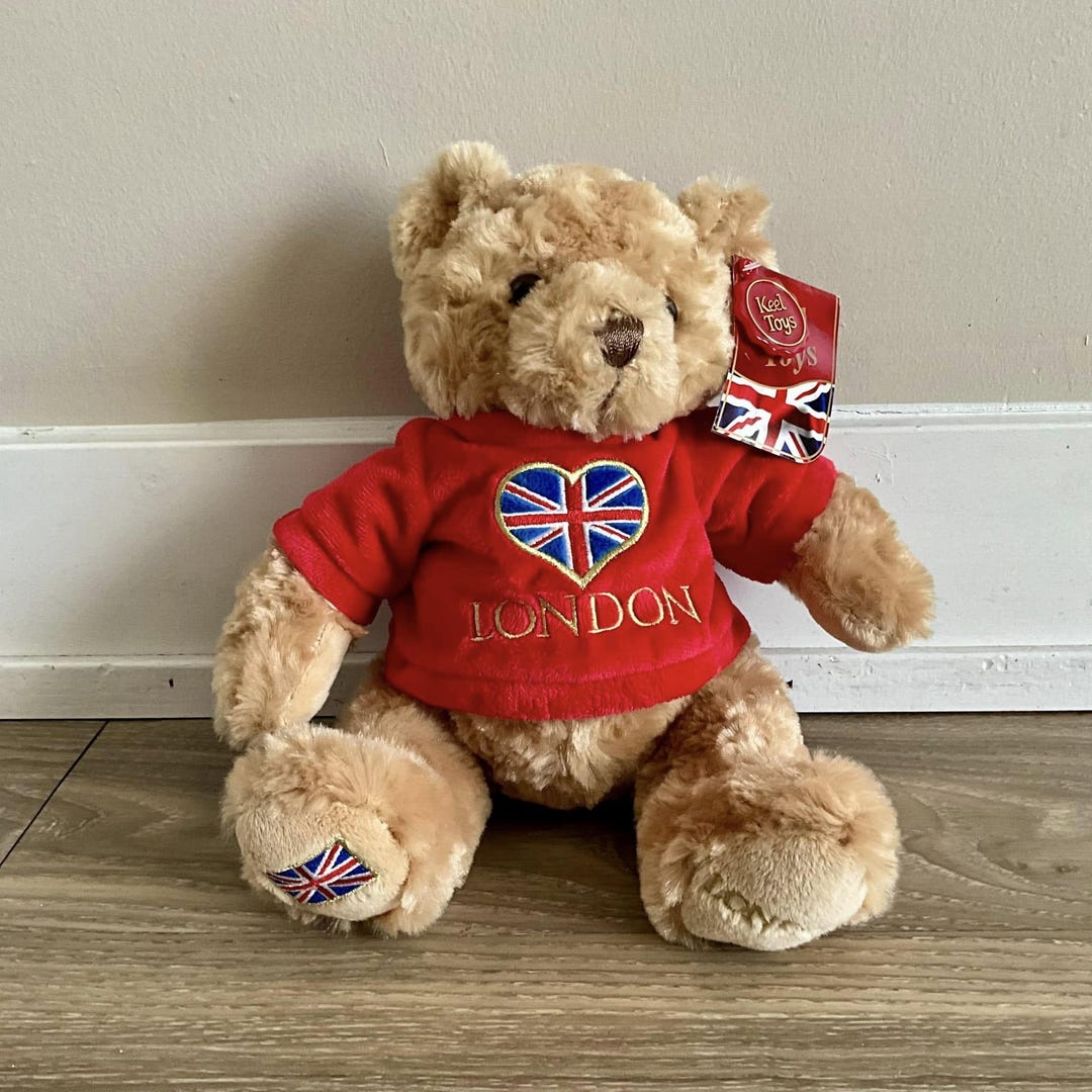 Keel Toys I Love London Union Flag Teddy Bear Soft Toy 11" - Etsy