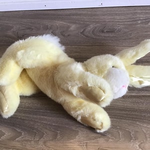 Vintage AURORA Bunny Rabbit 9 Plush Toy Stuffed Animal Soft Yellow ...