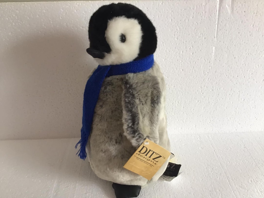 Ditz Designs PENGUIN Animal Soft Plush Stuffed 13 - Etsy