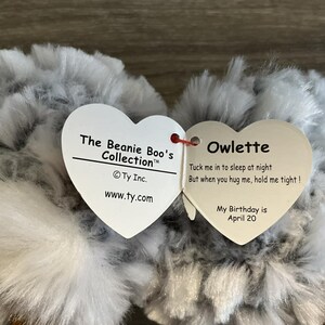 Ty Beanie Boo Owlette the Gray Owl Stuffed Animal Toy Plush 7" - Etsy