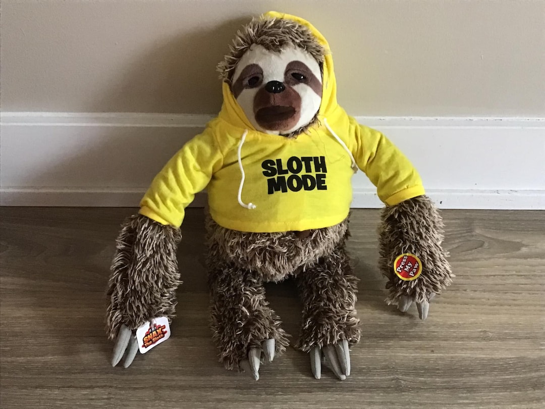Snax the Sloth Sloth Mode Stuffed Animal Plush Interactive Toy 16"- NOT ...