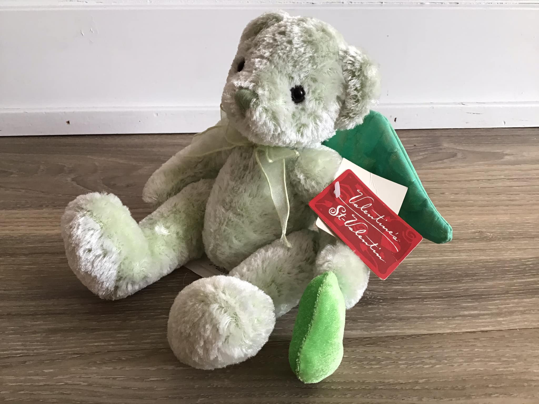 Angel Bear Stuffed Animal Green Plush Bear Toy - Etsy Australia