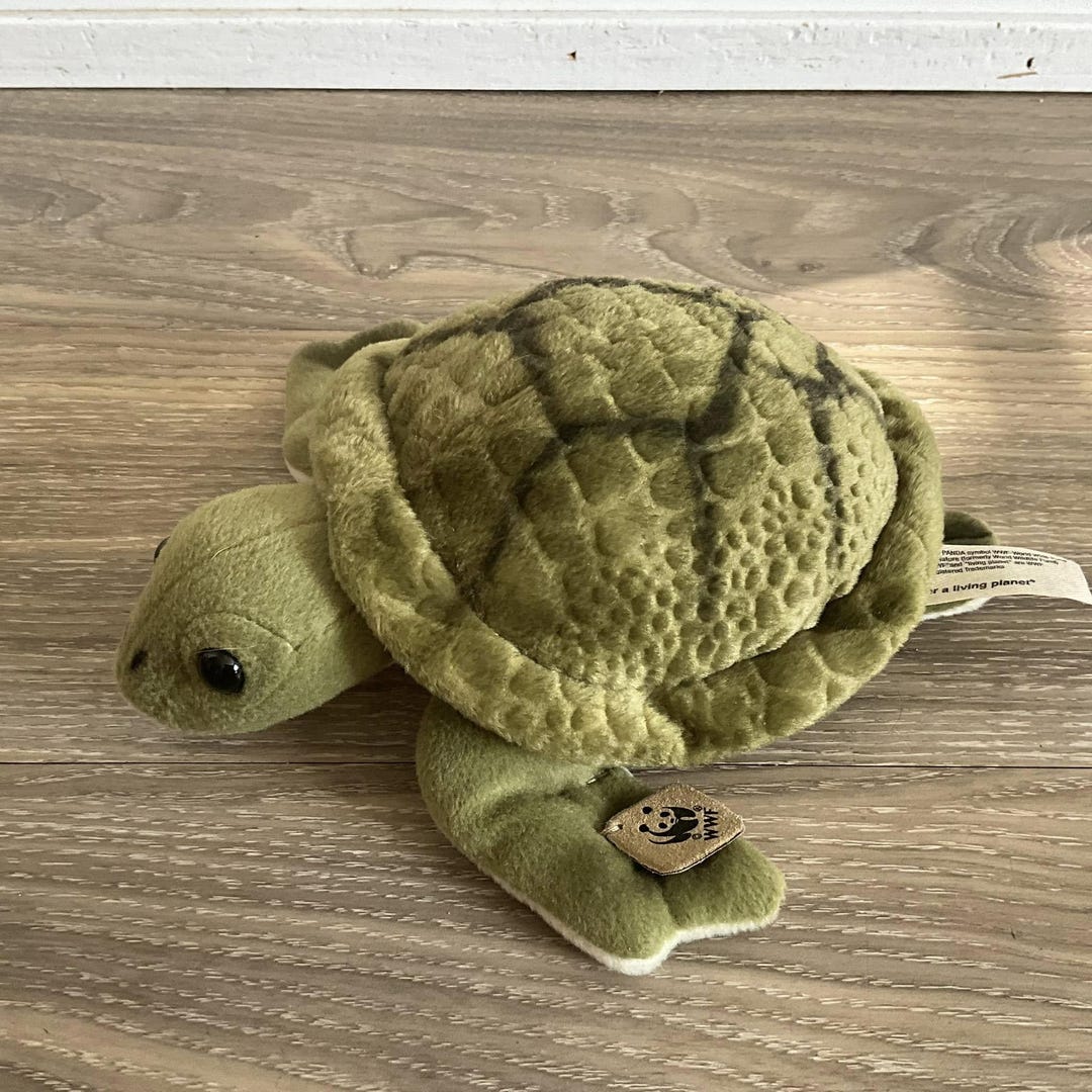WWF 1986 Panda Symbol World Wildlife Plush 7" Sea Turtle Stuffed Animal ...