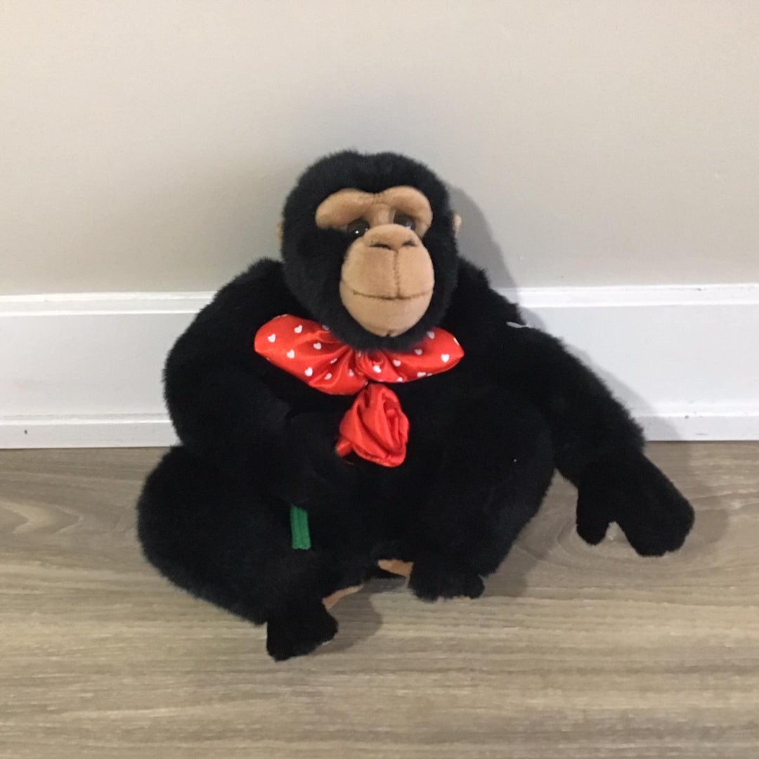 E & J Classic Monkey Ape Gorilla Plush Stuffed Animal With Rose Toy ...