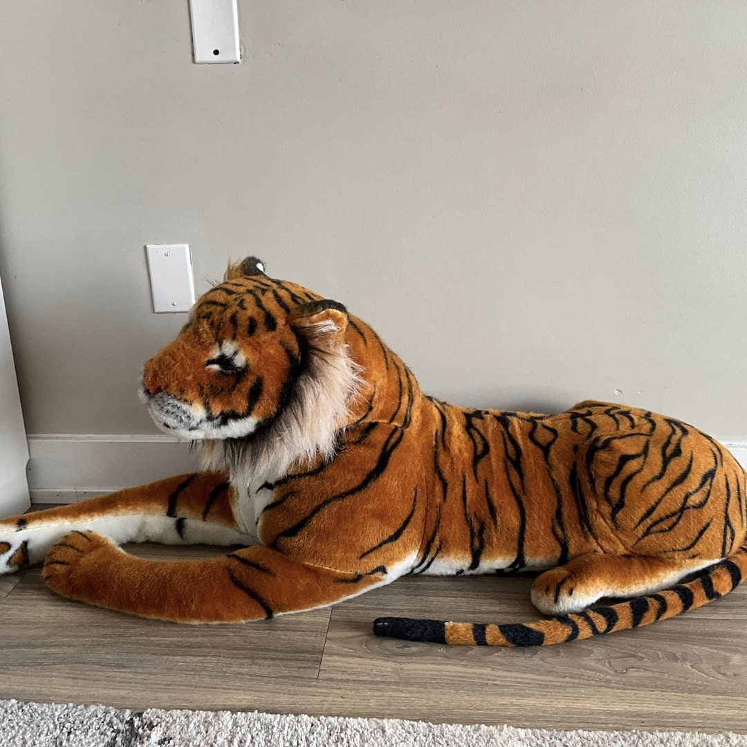 Melissa & Doug Giant Tiger, Lifelike Stuffed Animal 45" W X 19" H - Etsy