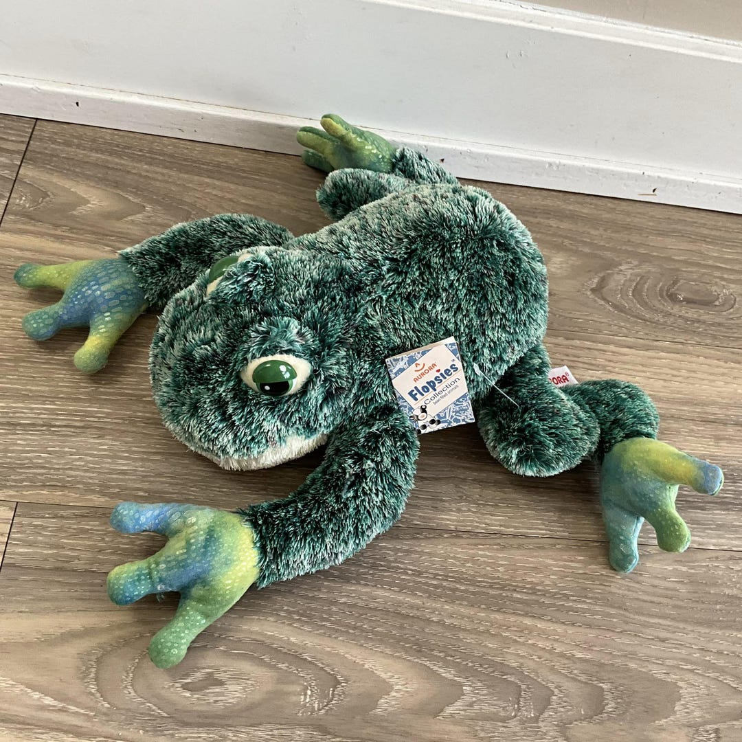 Aurora World Stuffed Animal Frog Green Plush Pet Toy - Etsy