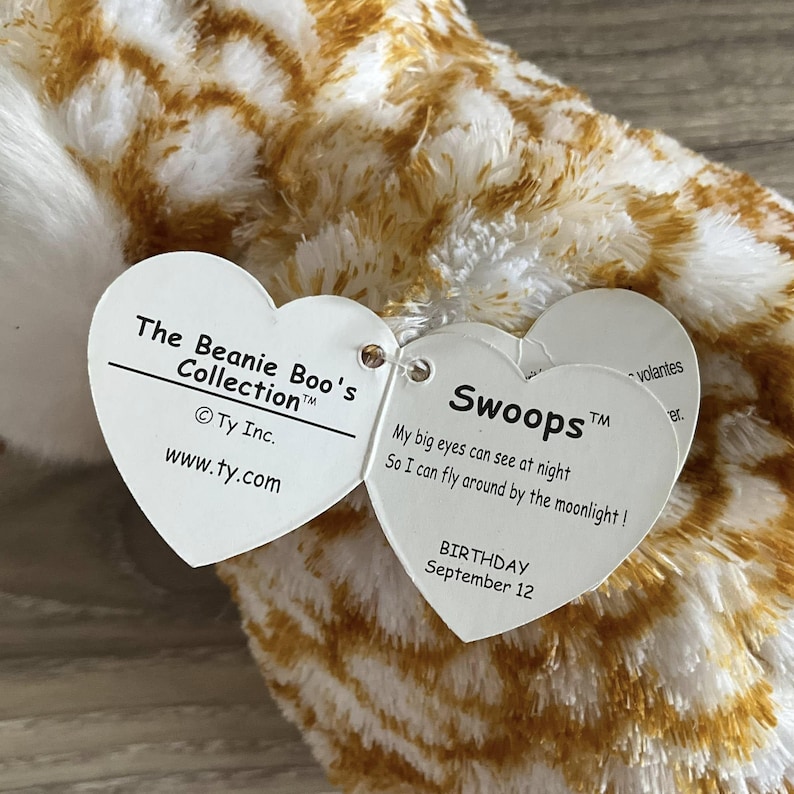 Ty Beanie Boos Swoops Owl Stuffed Animal Toy Plush 9" - Etsy Australia