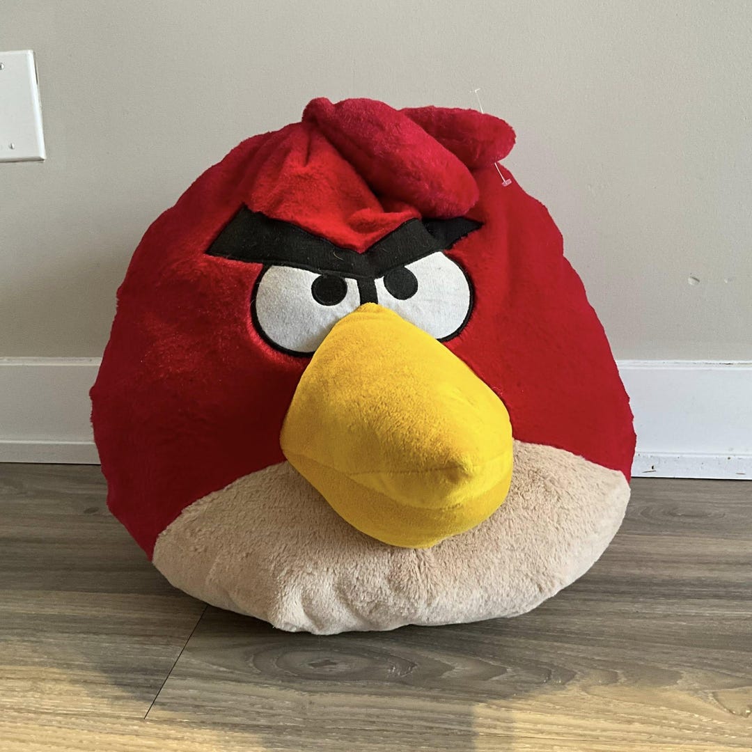 Angry Birds Red Bird Stuffed Bird Big Plush - Etsy