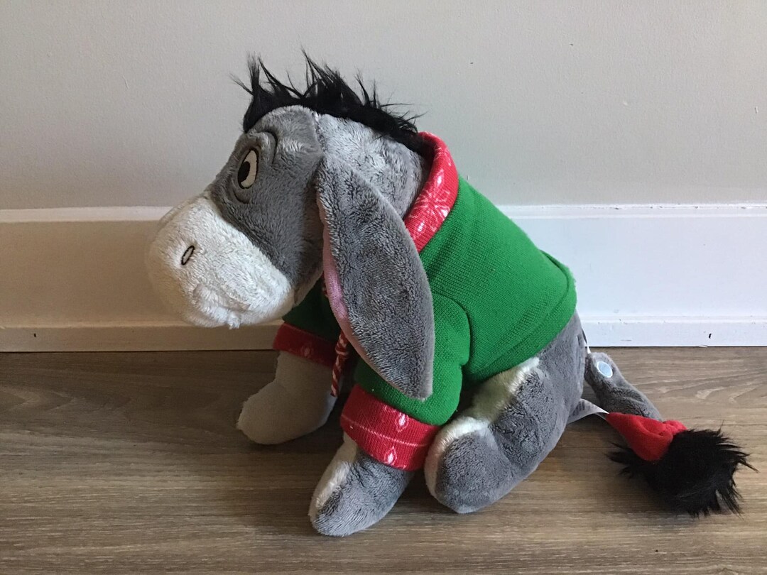 Disney Store Original Eeyore Christmas Holiday 12" Plush Toy - Etsy