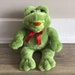 Ganz Green Frog With Red Bow Stuffed Animal Toy Plush 8" - Etsy