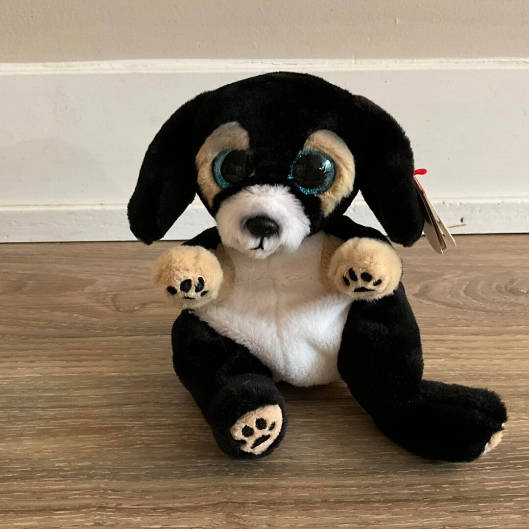 Ty Beanie Bellies 'ranger' the Black and White Dog Plush (8 Inch) - Etsy