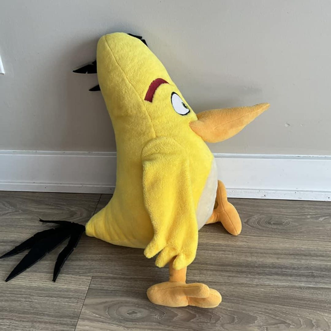 Angry Birds Plush Yellow Chuck Bird Stuffed Animal Toy Large 23" - Etsy