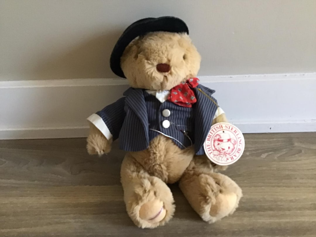 Vintage British Lord Sterling Bear 14” 1985 Collectible Stuffed Animal ...