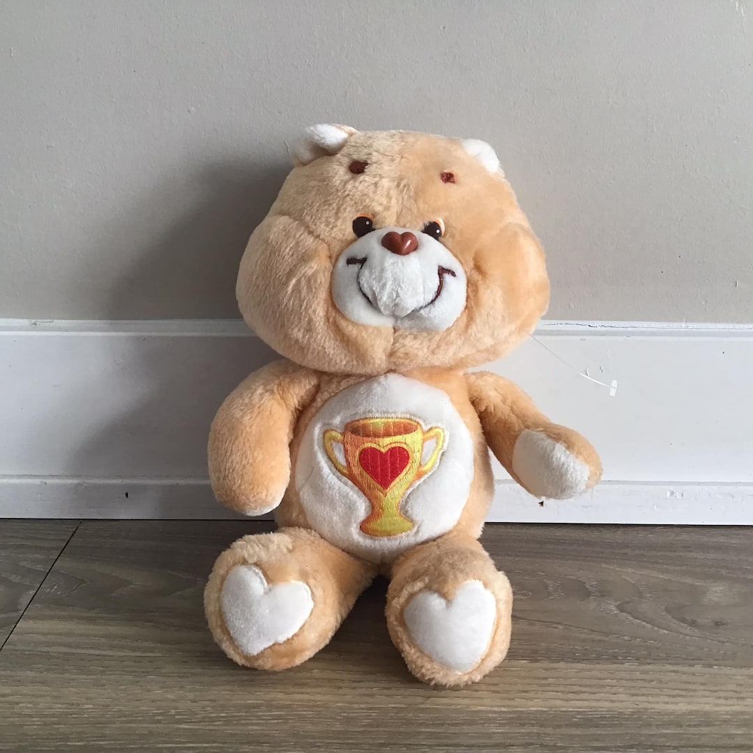 Vintage Champ Care Bear Trophy 12 Inch Plush Toy Stuffed Animal - Etsy