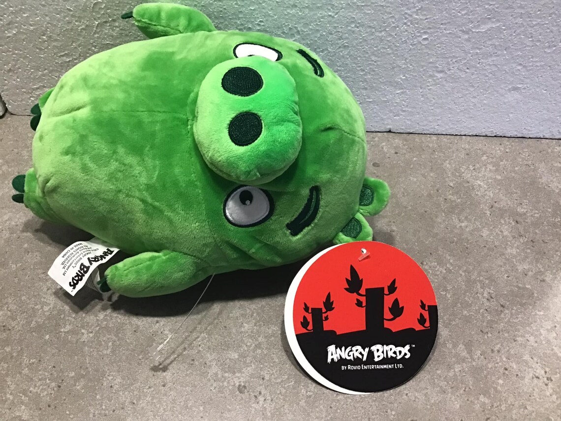 Angry Birds Earl Pig Green Plush 8 Soft Toy Stuffed - Etsy