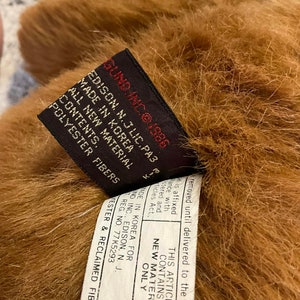 Gund Classic Teddy Bear 1986 Brown Plush Stuffed Animal Toy - Etsy